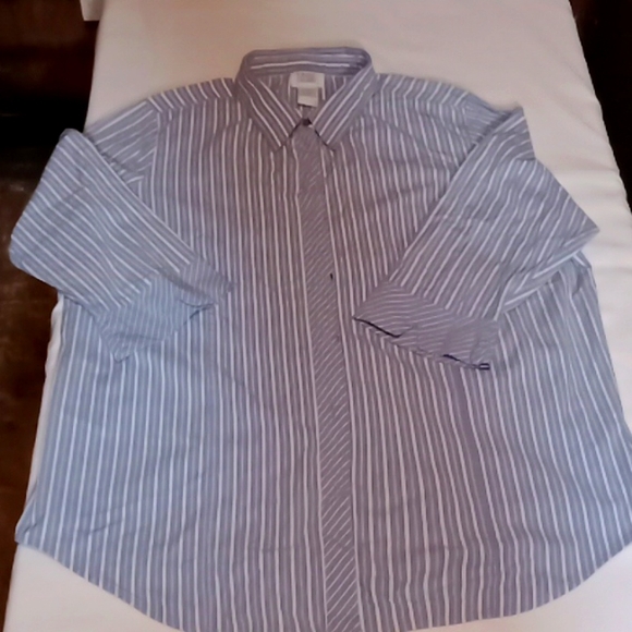 Only Necessities | Tops | Only Necessities Blue And White X | Poshmark